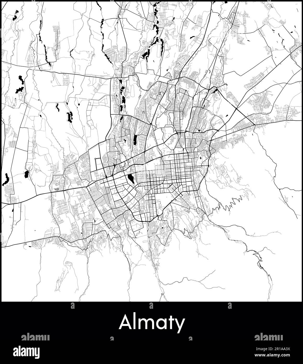 Almaty city centre Stock Vector Images - Alamy