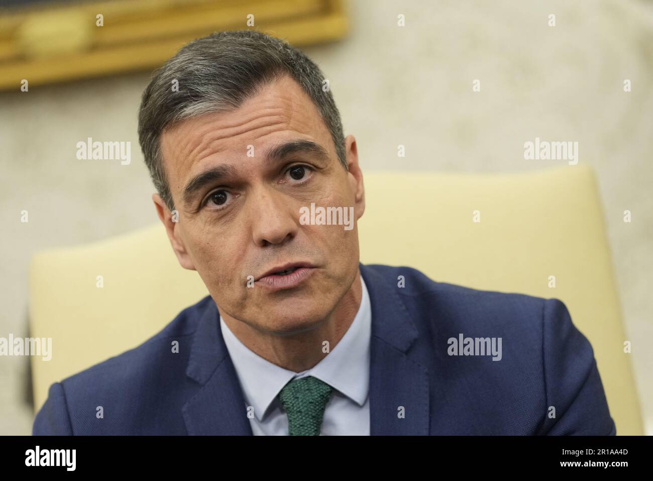 Washington, United States. 12th May, 2023. Spanish President Pedro ...