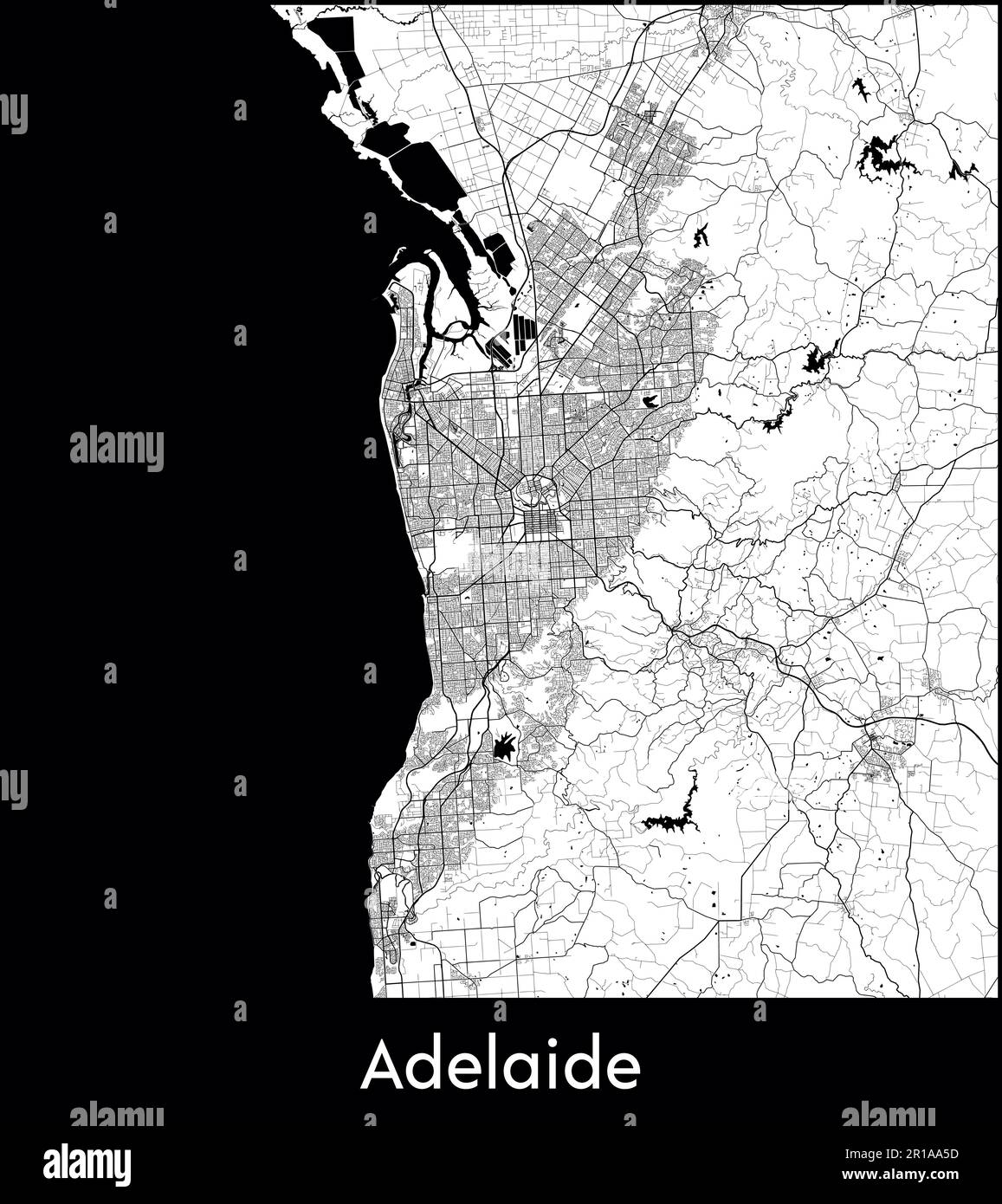 City Map Australia Adelaide vector illustration Stock Vector Image ...
