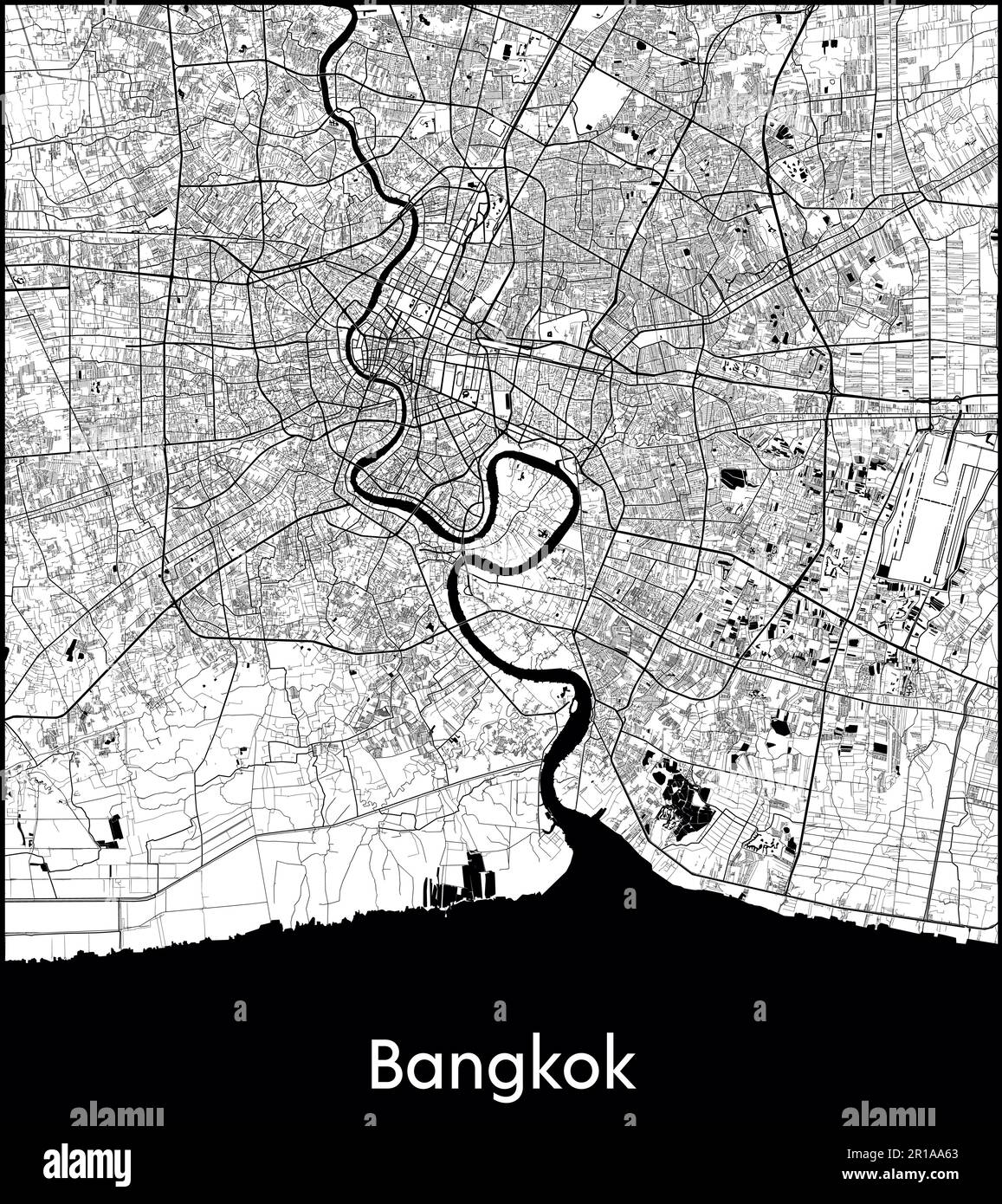 City Map Asia Thailand Bangkok vector illustration Stock Vector Image ...