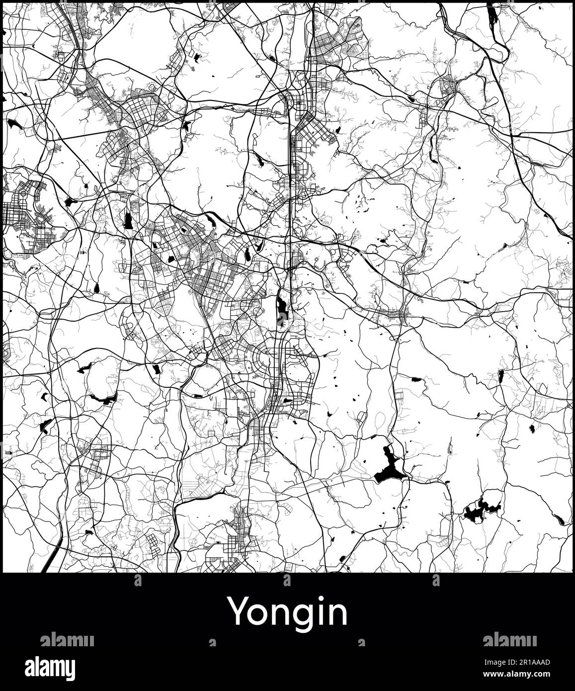 City Map Asia South Korea Yongin Vector Illustration Stock Vector Image And Art Alamy