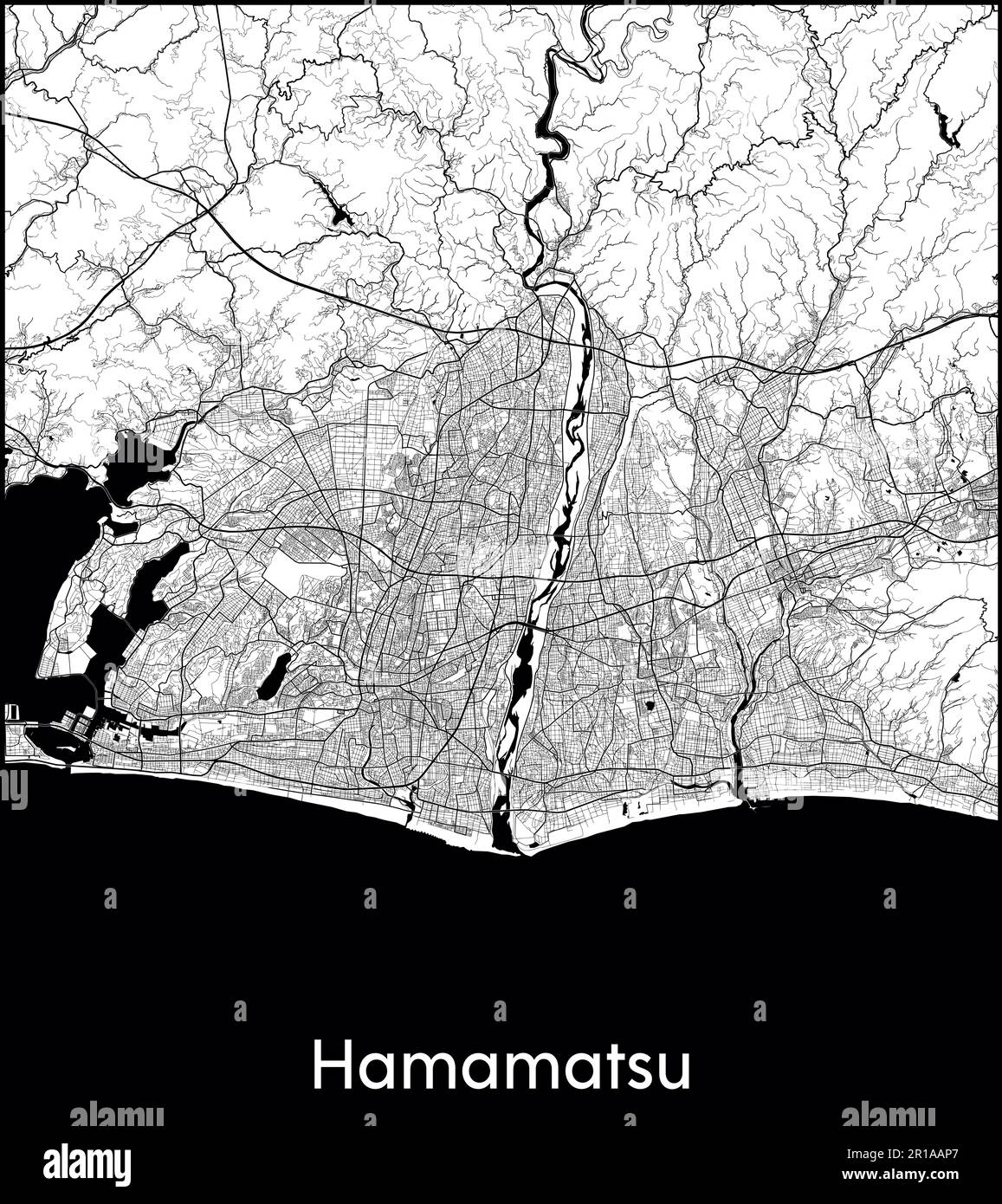 City Map Asia Japan Hamamatsu vector illustration Stock Vector Image ...
