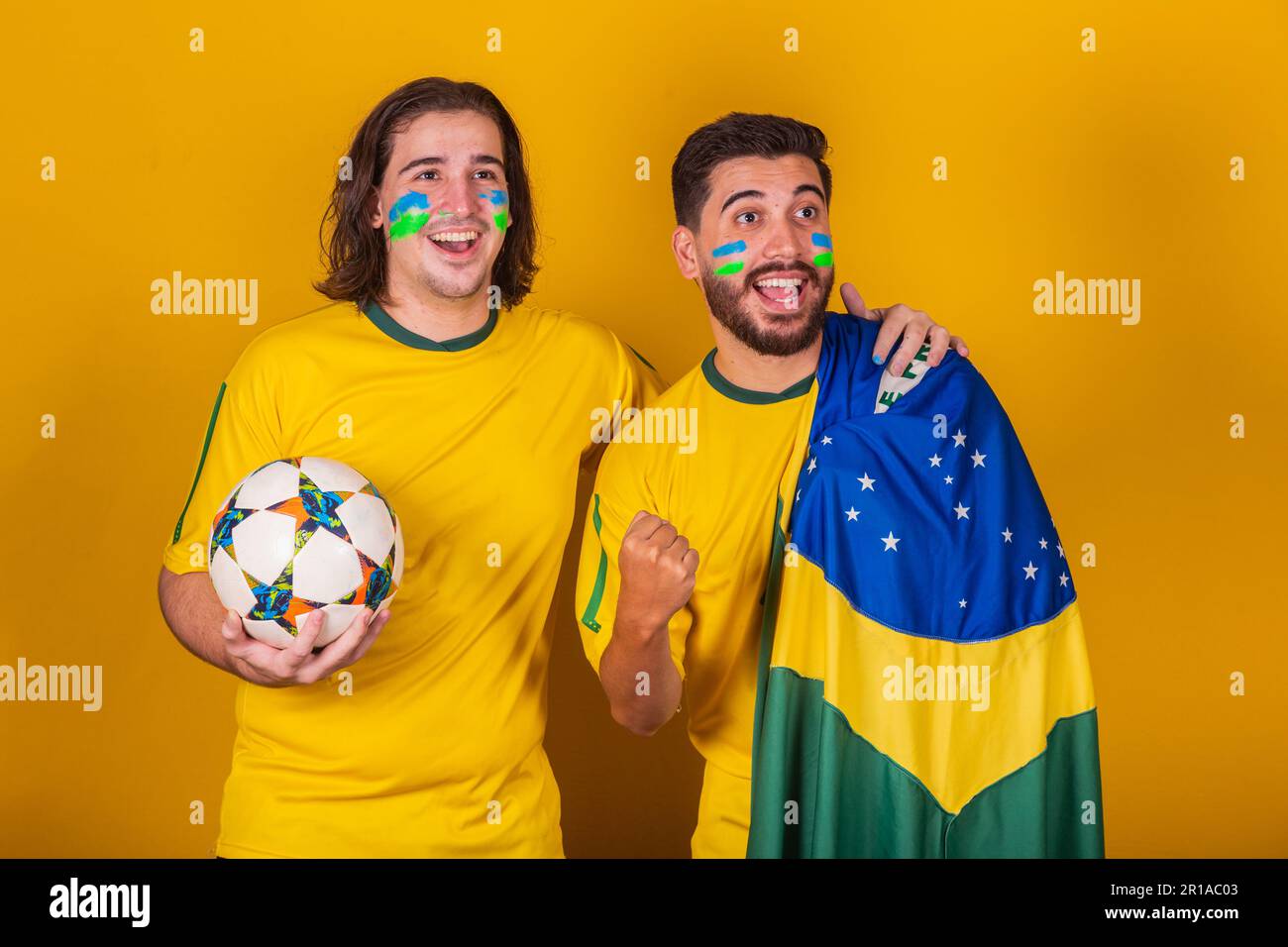 Brazilian friends, Latin Americans, diversity, cheering for Brazil, in ...