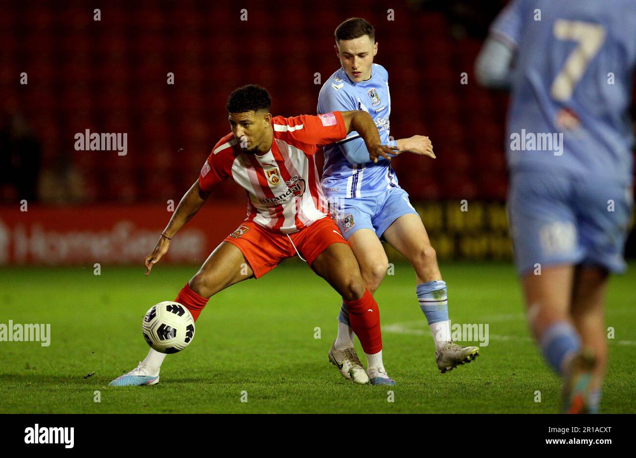 Coventry City’s Aidan Finnegan battles with Stourbridge’s Callum Rowe ...