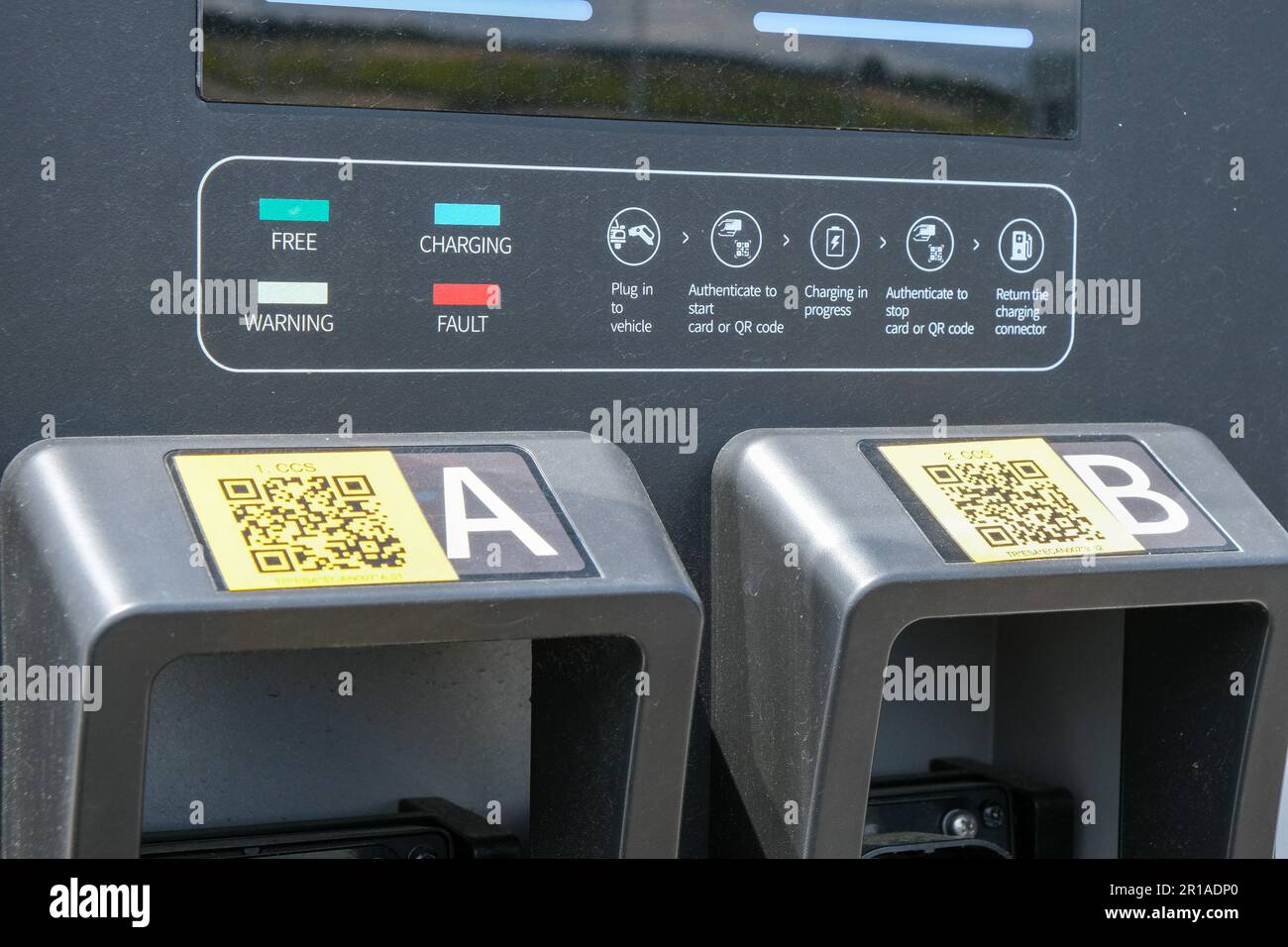 Charge station for electric cars. Electric car charger. Alternative ...