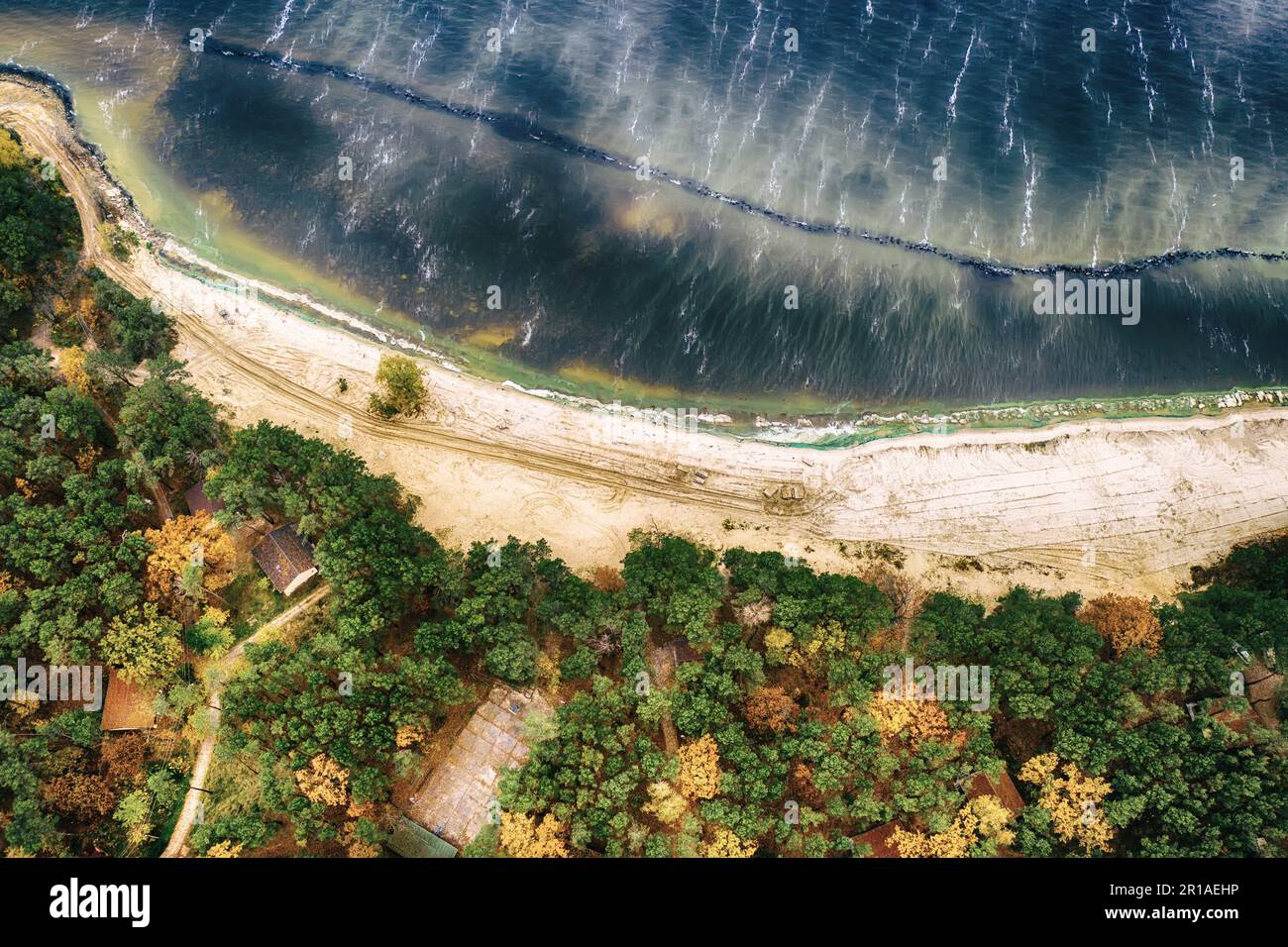 Aerial view of river Stock Photo - Alamy