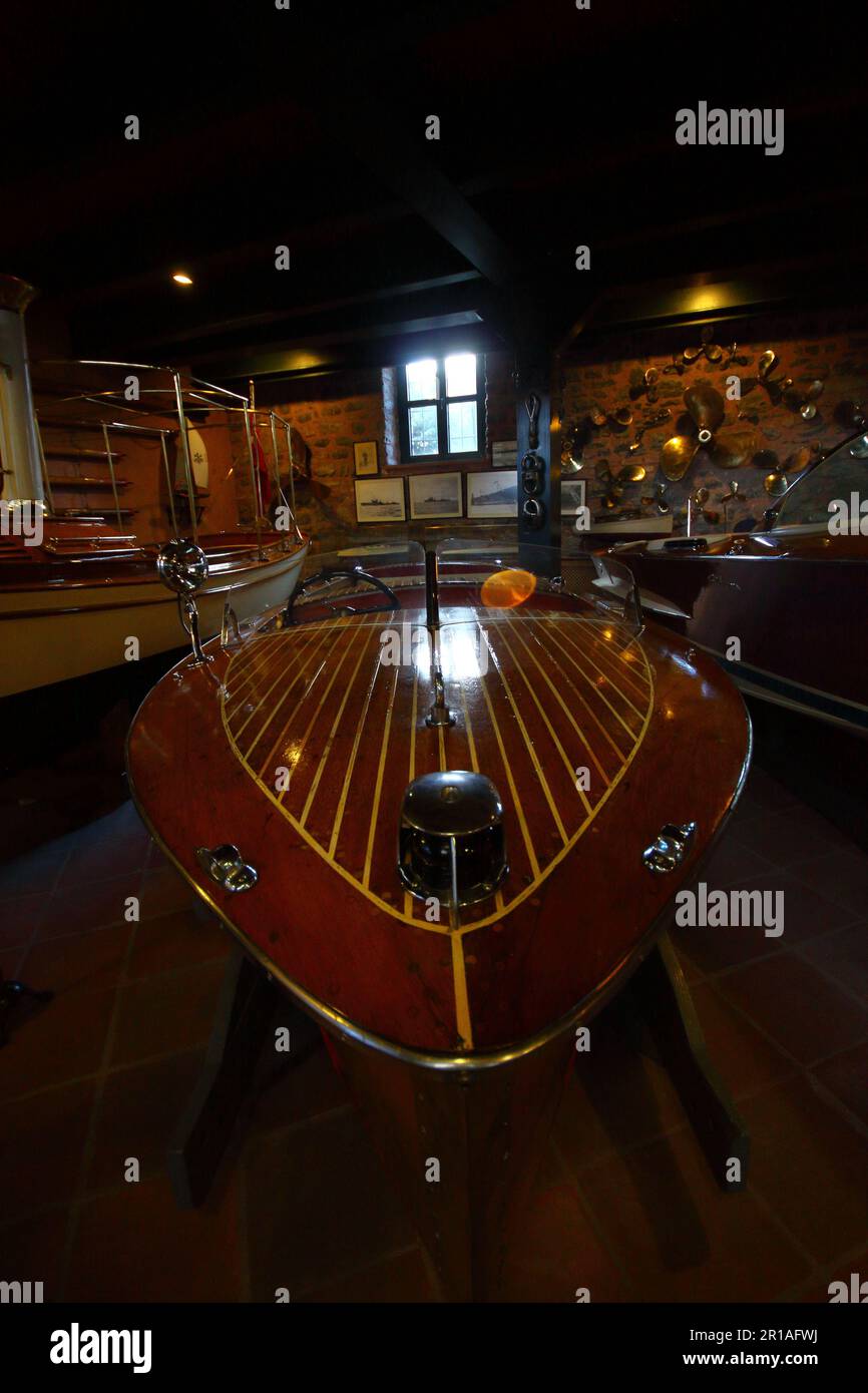 ISTANBUL TURKEY -September 08, 2012: Classic boats in Rahmi M. Koc ...
