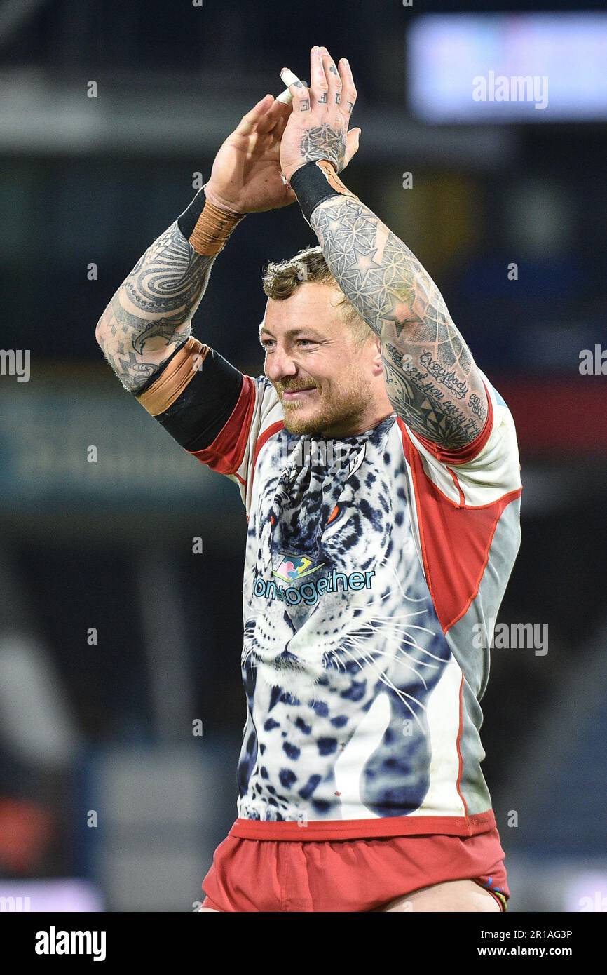 Huddersfield, England - 12th May 2023 - Josh Charnley of Leigh Leopards ...