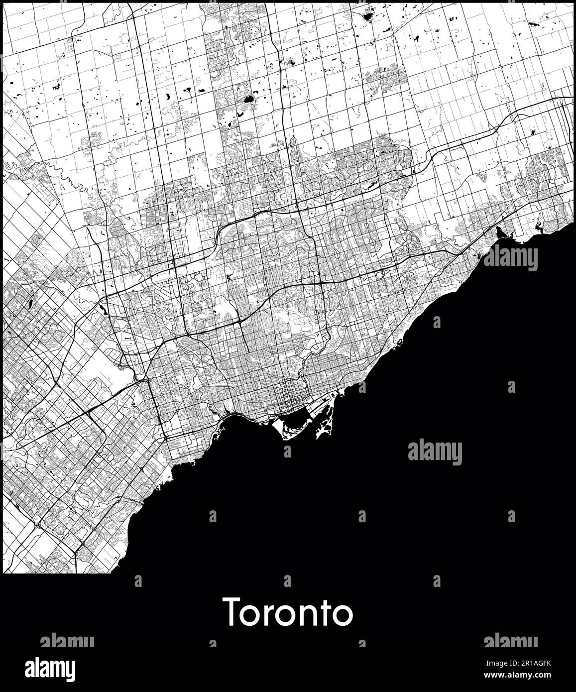 Toronto topographic map Stock Vector Images - Alamy
