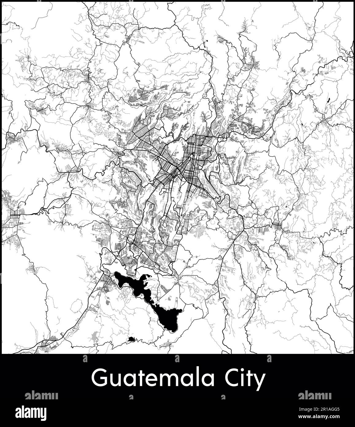 City Map North America Guatemala Guatemala City vector illustration ...