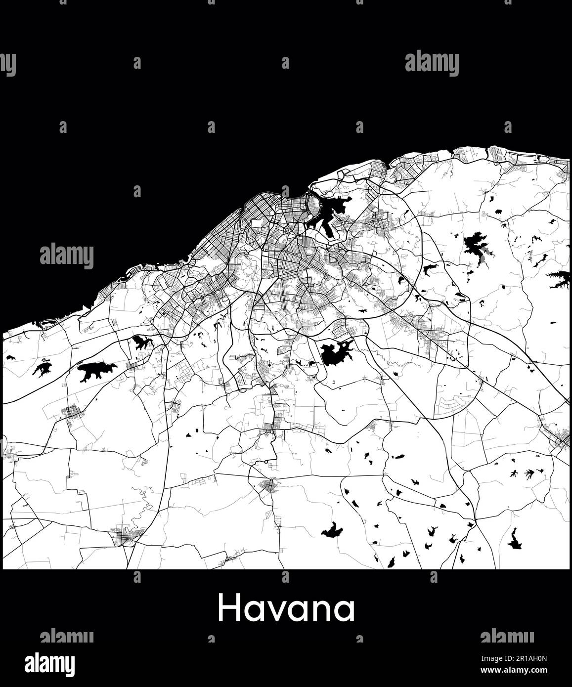 Havana tourist street map Stock Vector Images - Alamy