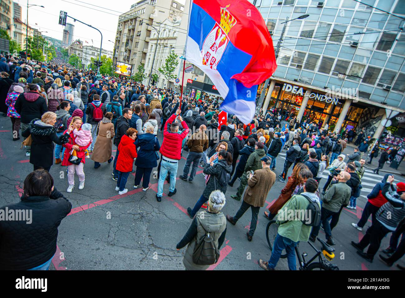12 May 2023, Belgrade, Serbia, Protest against violence triggered by ...
