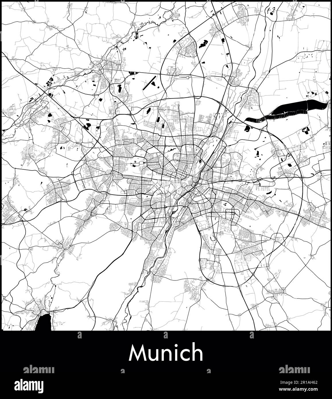 City Map Europe Germany Munich vector illustration Stock Vector Image ...