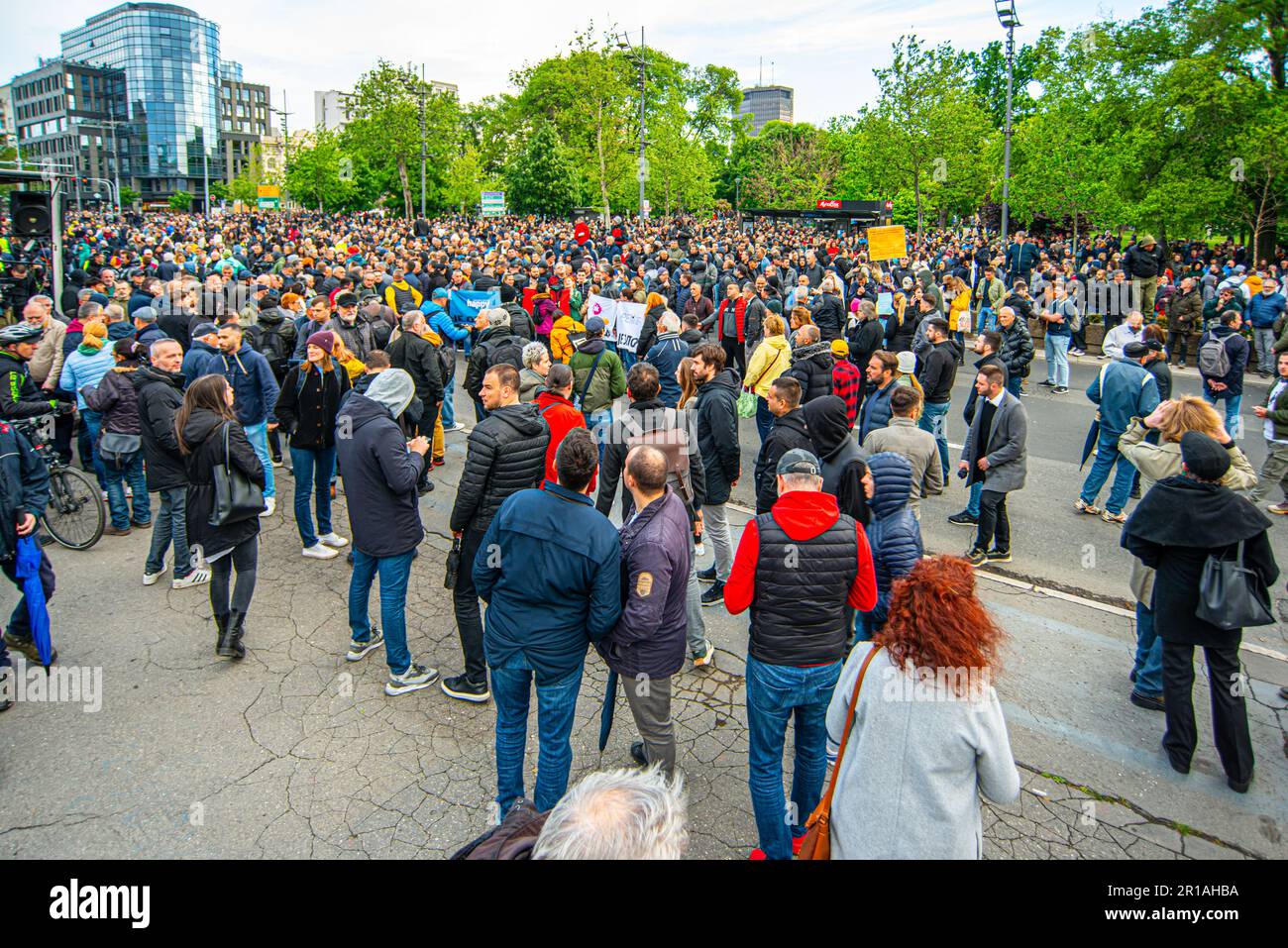 12 May 2023, Belgrade, Serbia, Protest against violence triggered by ...