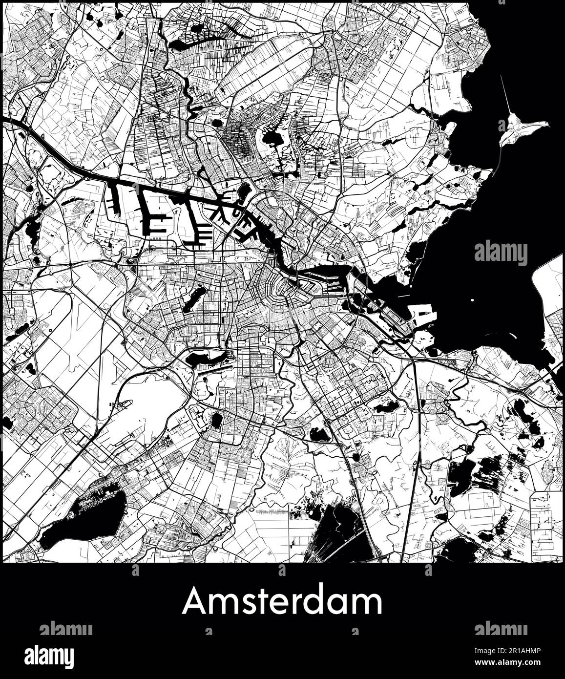 City Map Europe Netherlands Amsterdam vector illustration Stock Vector ...
