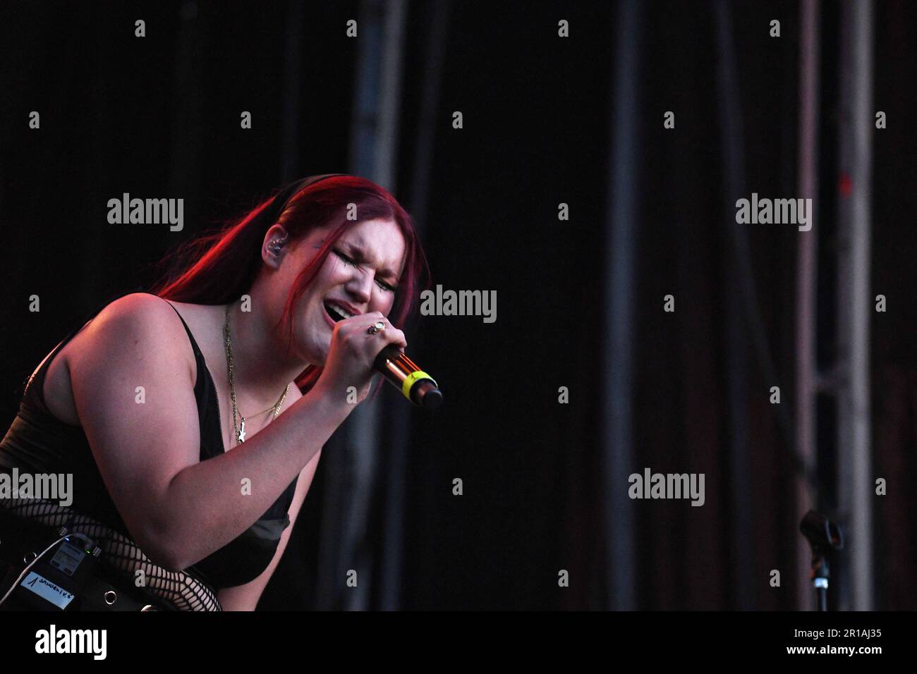 The singer Samuraï during a performance on the occasion of the San ...