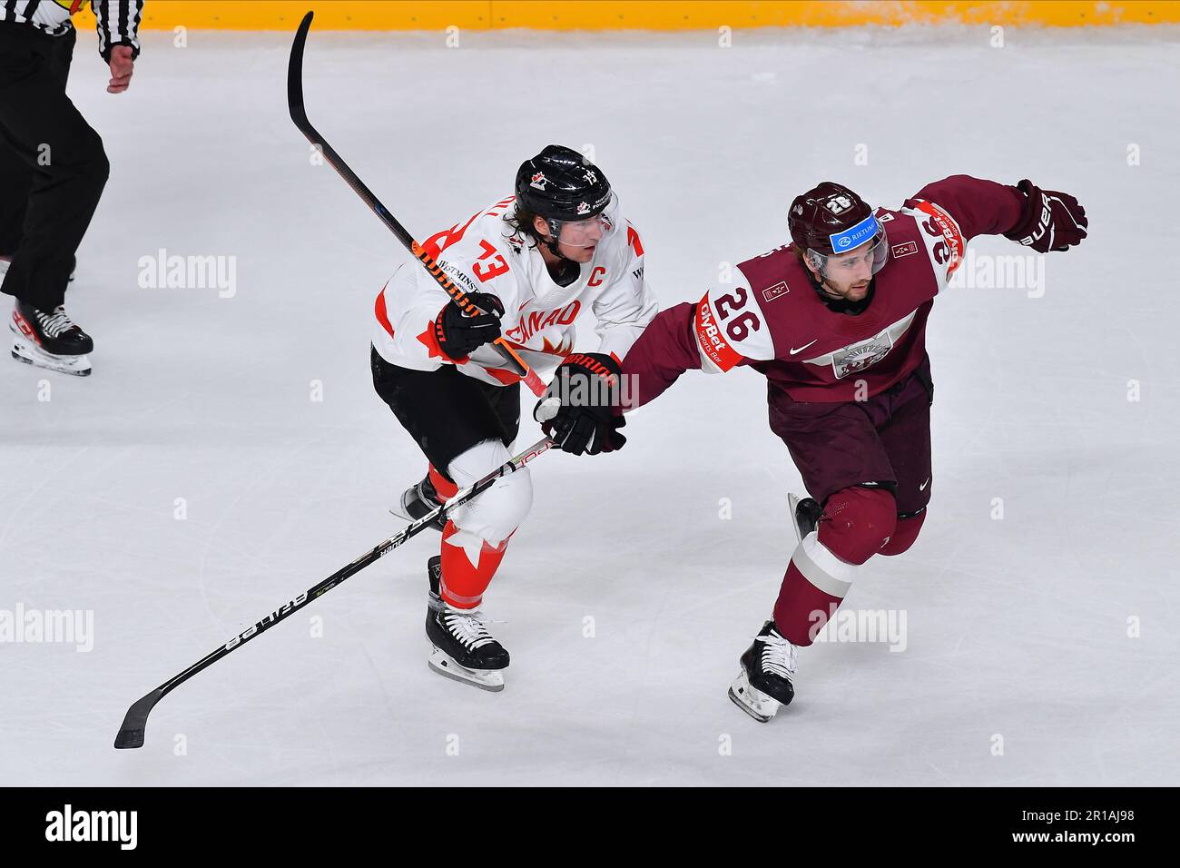 LATVIA, RIGA - 12.05.23: TOFFOLI Tyler, BALINSKIS Uvis Janis. Game ...