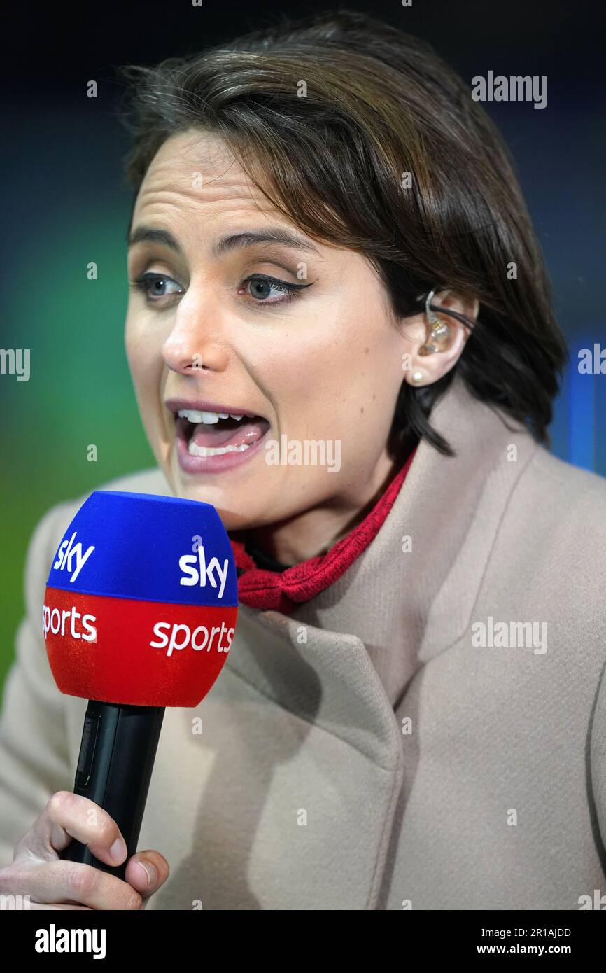 Sky Sports presenter Michelle Owen during the Sky Bet League One play ...