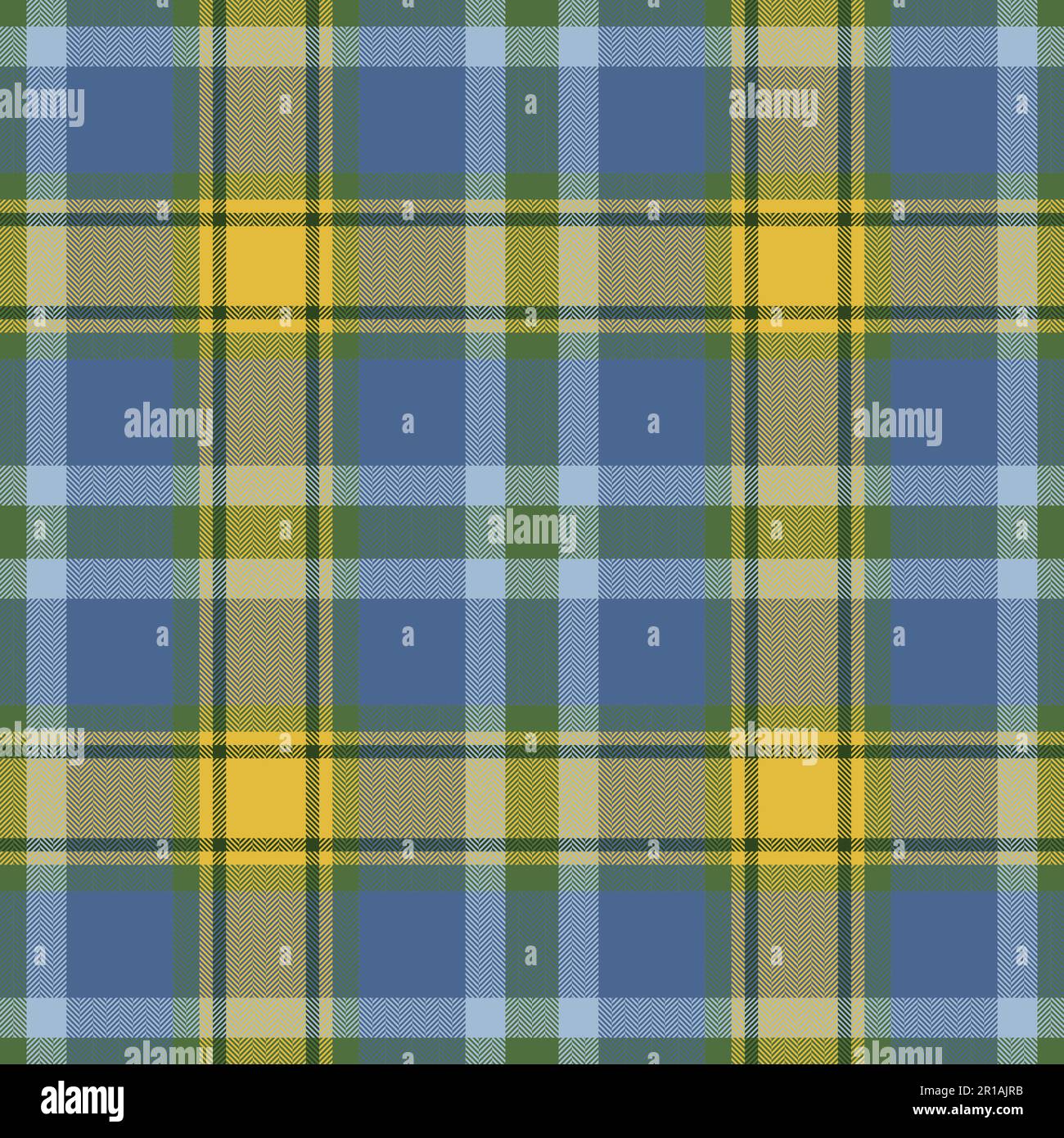 Plaid seamless pattern in blue. Check fabric texture. Vector textile ...
