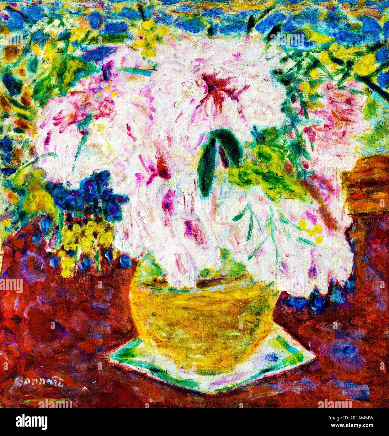 Pink Bouquet painting in high resolution by Pierre Bonnard. Original ...