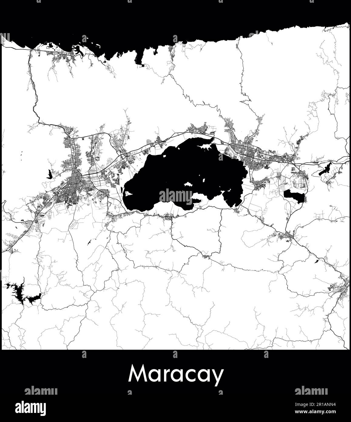 City Map South America Venezuela Maracay vector illustration Stock ...