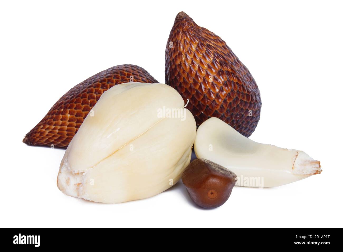 Salak snake fruit isolated on white background with clipping path and ...