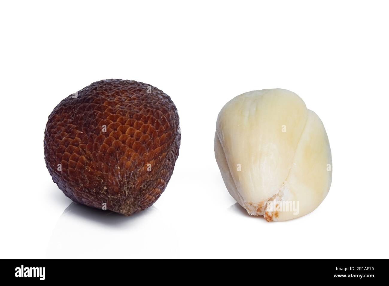Salak snake fruit isolated on white background with clipping path and ...