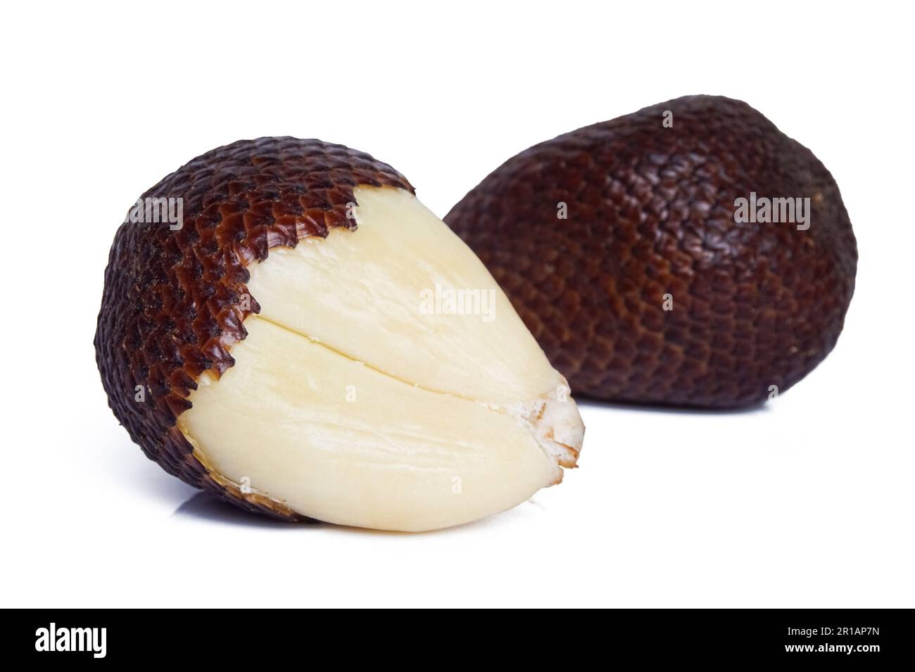 Salak snake fruit isolated on white background with clipping path and ...