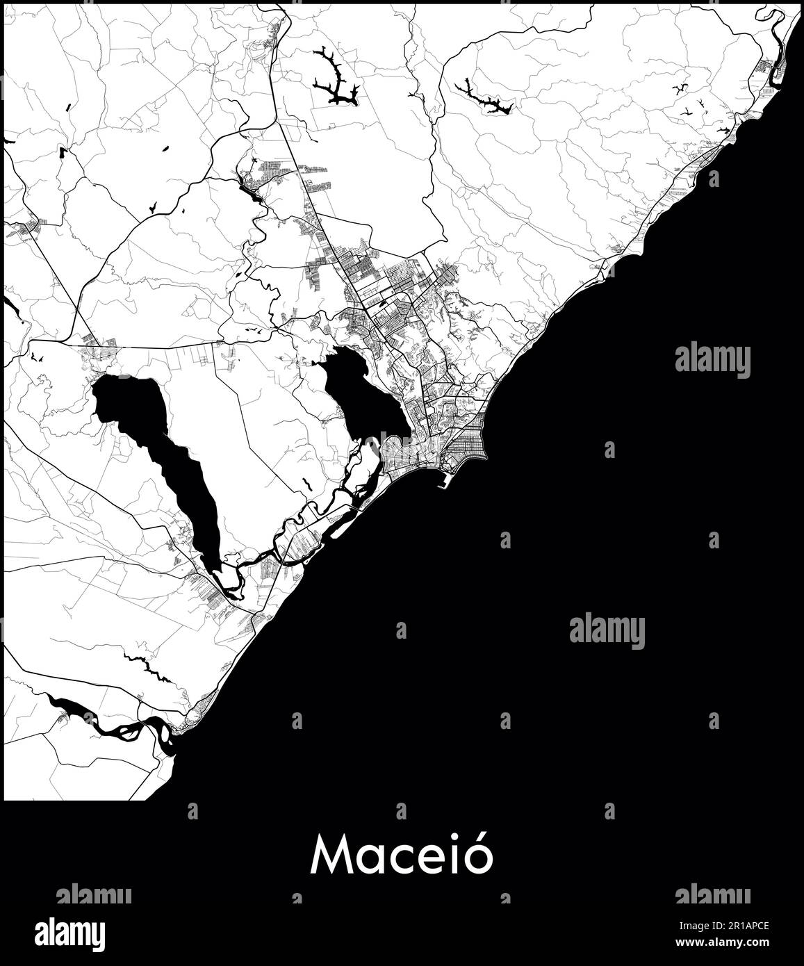 Maceio map Black and White Stock Photos & Images - Alamy