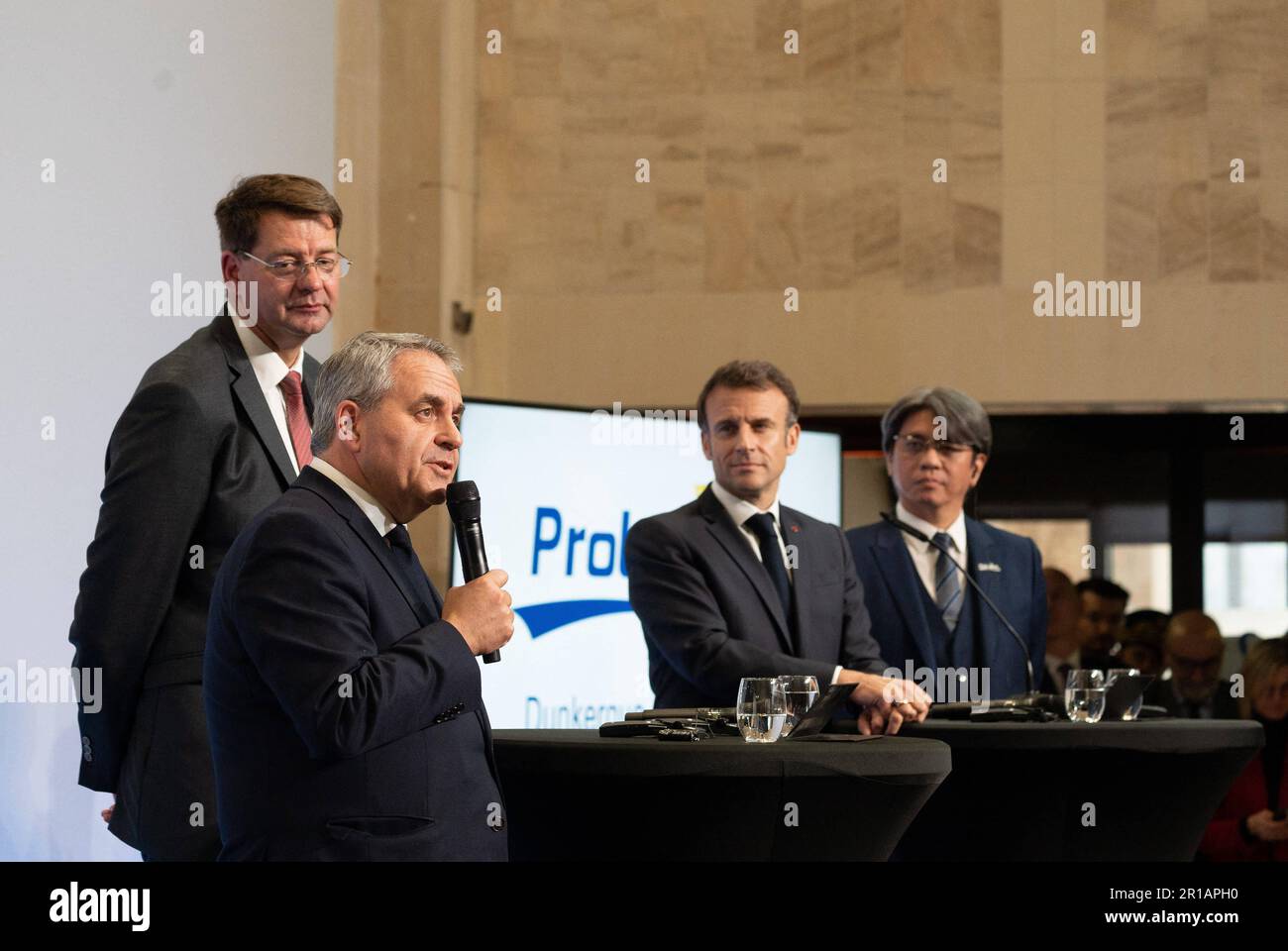Dunkirk, France. 12th May, 2023. President of the Regional Council of ...
