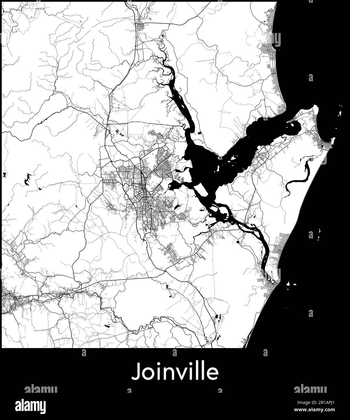 City Map South America Brazil Joinville vector illustration Stock ...