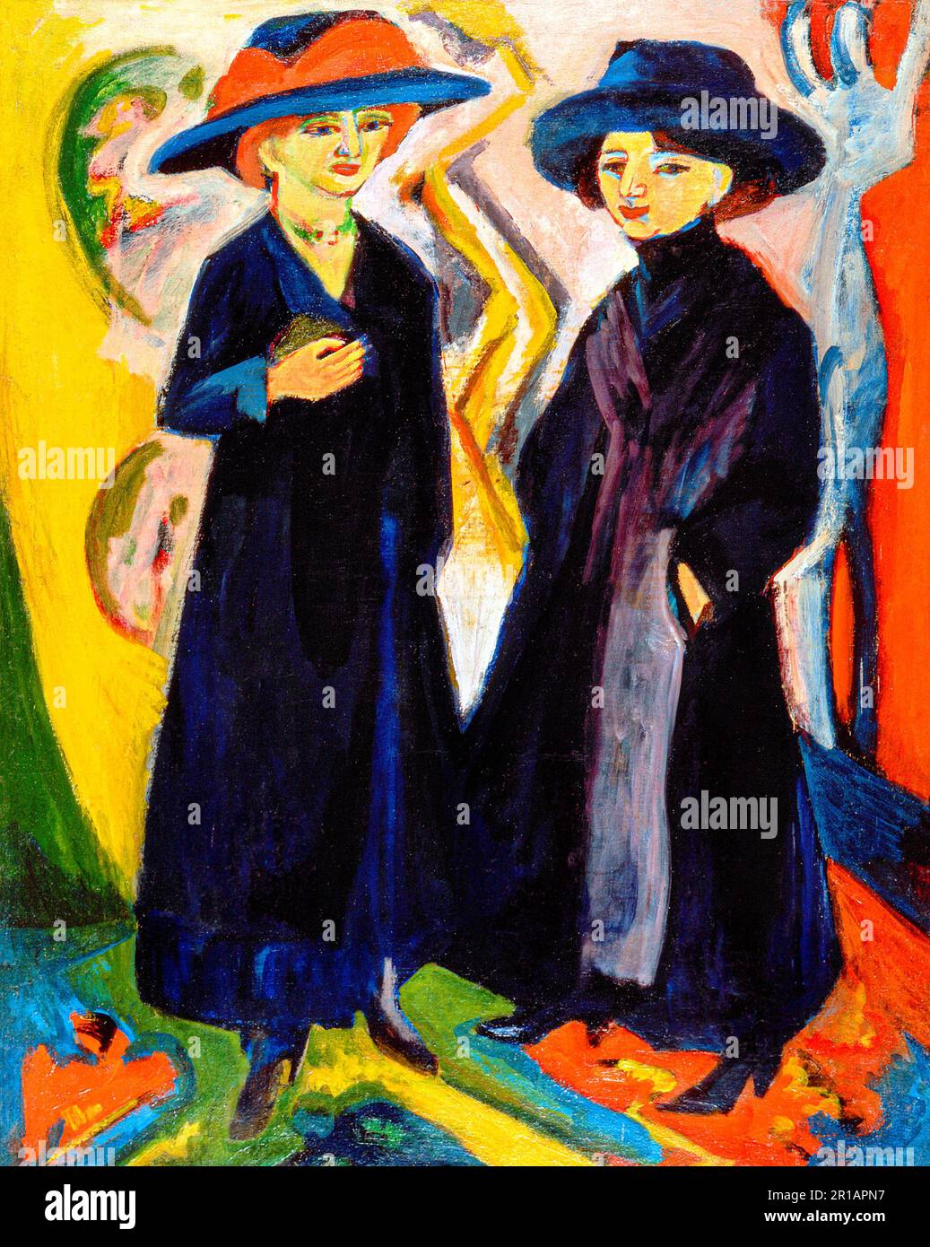 Two Women painting in high resolution by Ernst Ludwig Kirchner ...