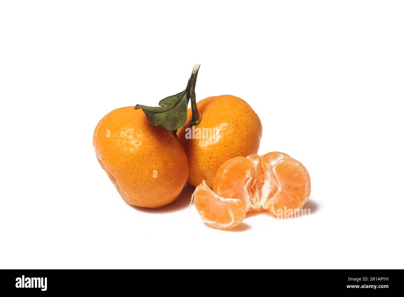 Orange fruit with leaf isolated on white background Stock Photo - Alamy