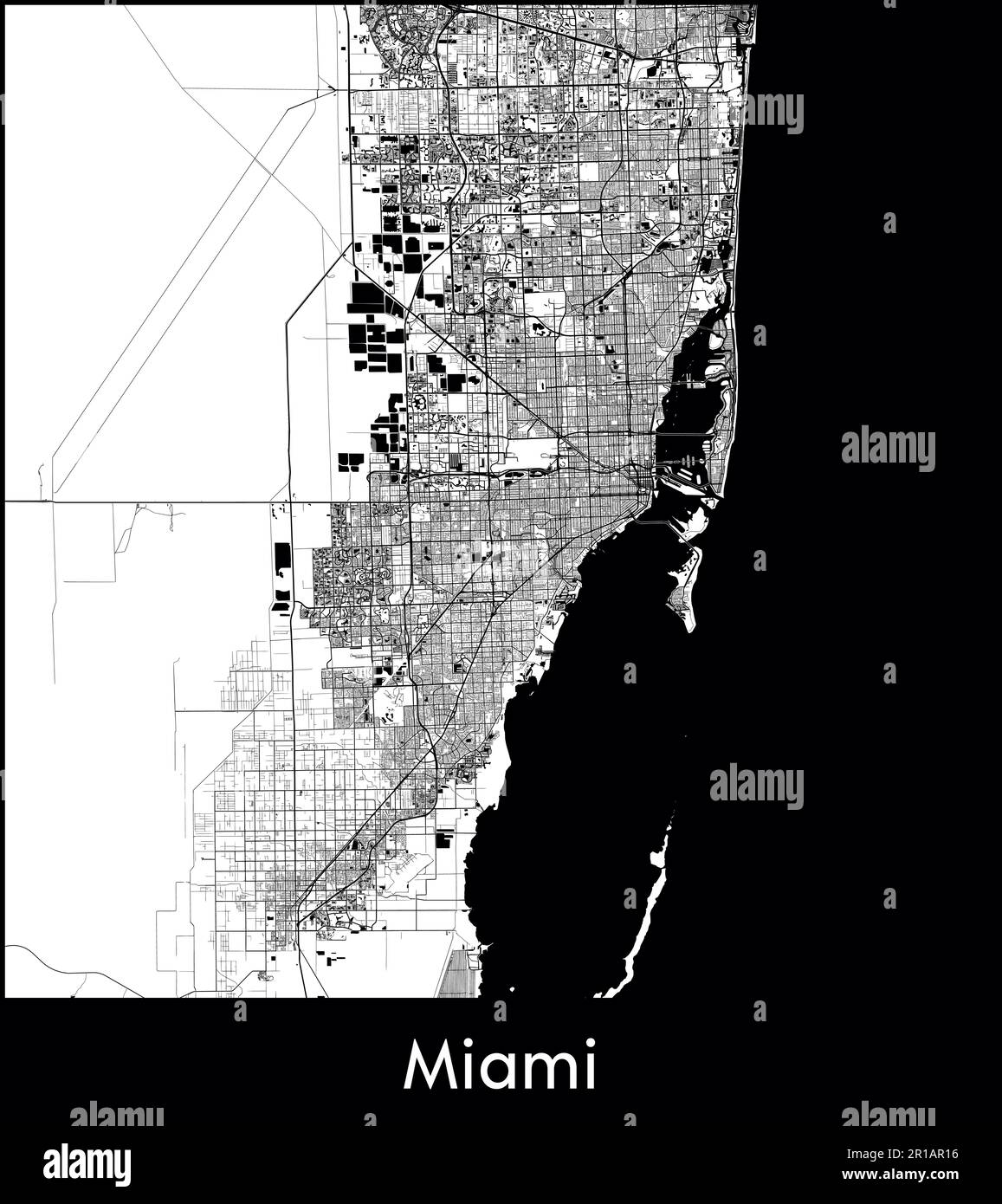 City Map North America United States Miami vector illustration Stock ...