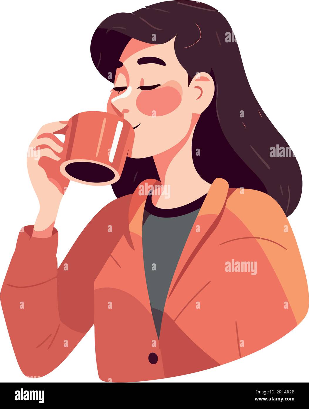 One adult and mug Stock Vector Images - Alamy