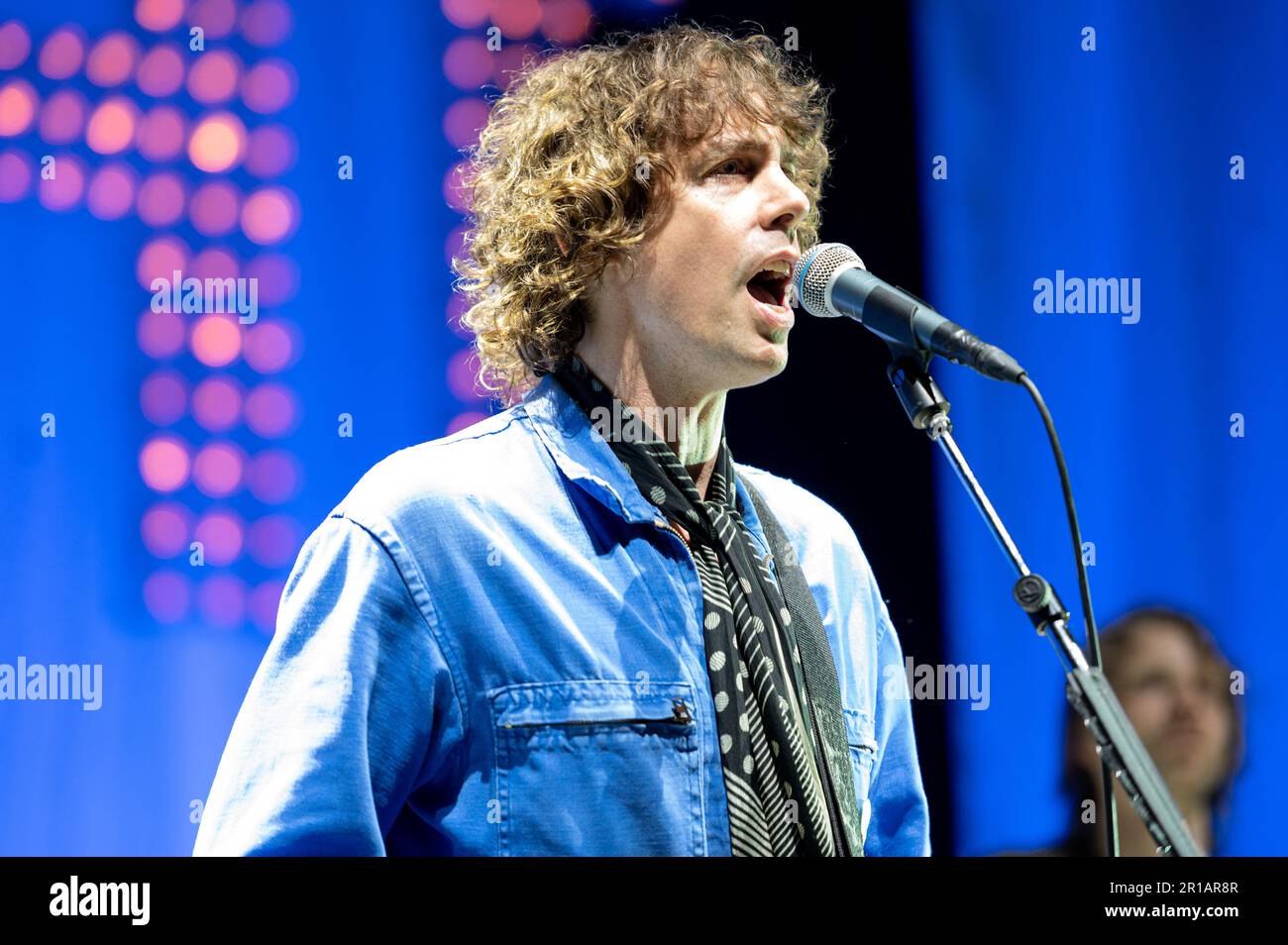London, UK. 12th May 2023. Singer Johnny Borrell of the band Razorlight ...