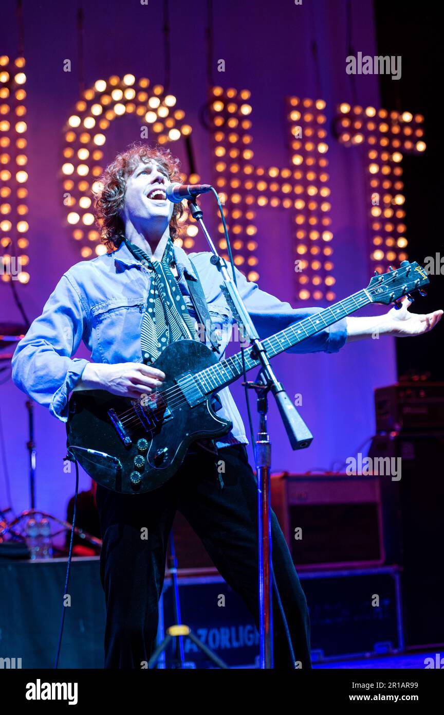 London, UK. 12th May 2023. Singer Johnny Borrell of the band Razorlight ...