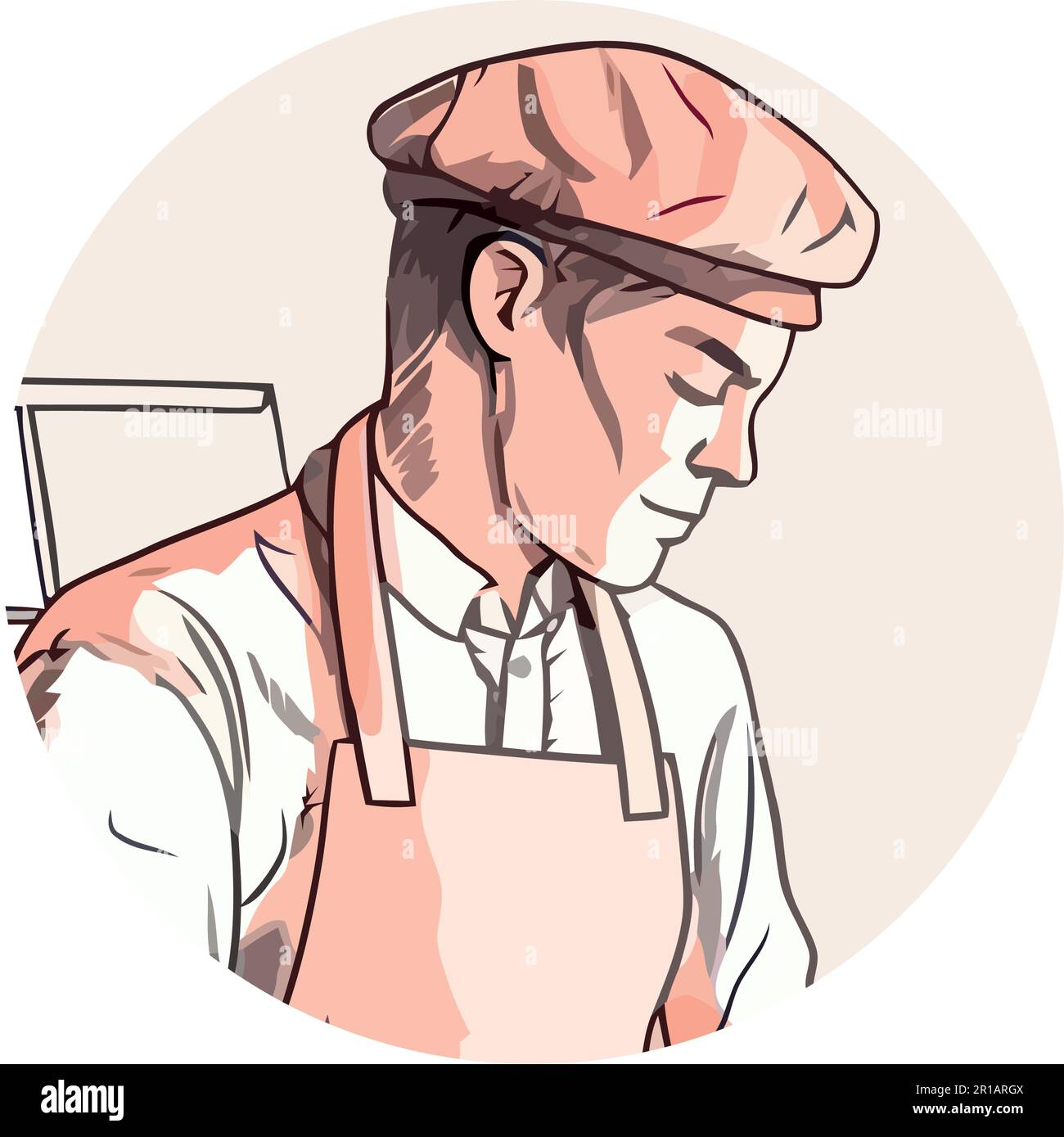 Person standing cooking on Stock Vector Images - Alamy