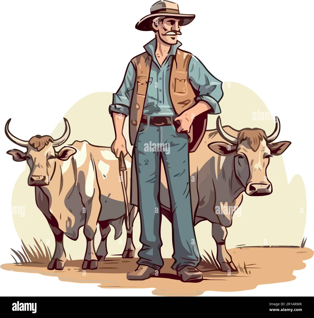 Cattle rancher Stock Vector Images - Alamy