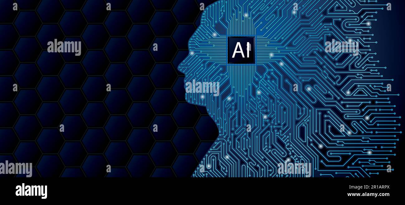 Electronic circuit board in blue Stock Vector Images - Alamy