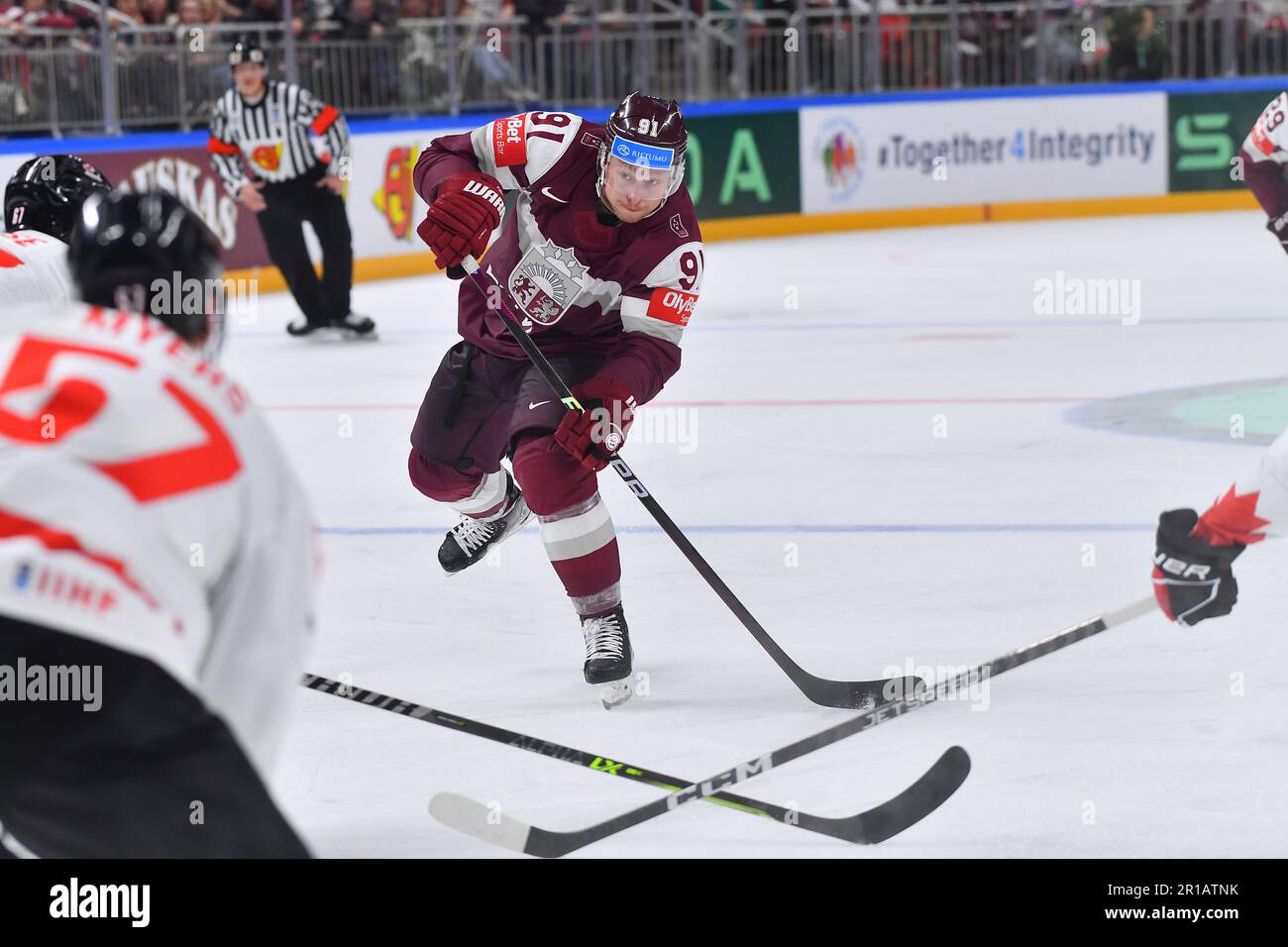 LATVIA, RIGA - 12.05.23: KENINS Ronalds. Game Latvia - Canada. IIHF ...