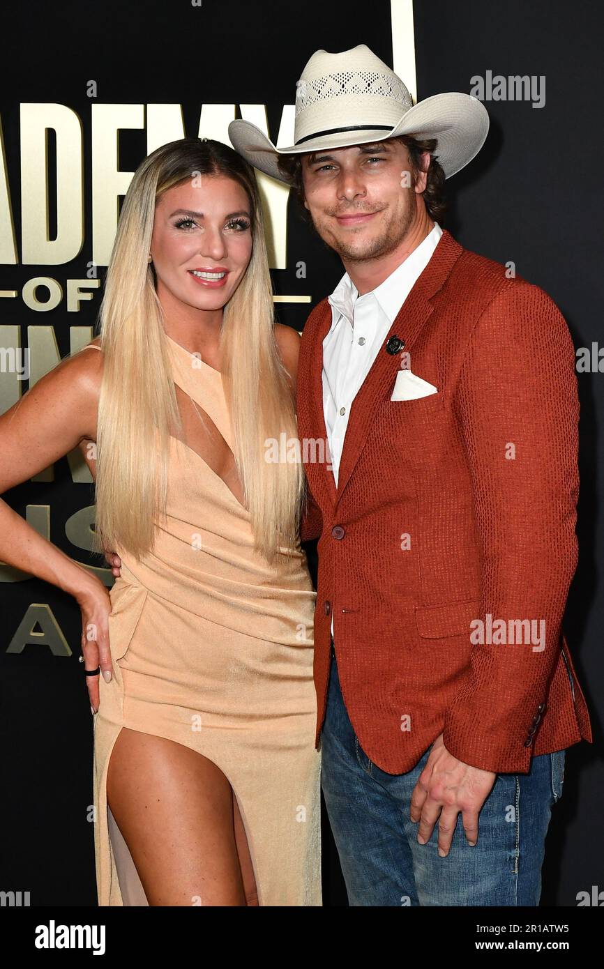 Brittany Warthan, Randall King attend the 58th Academy Of Country Music Awards at The Ford ...