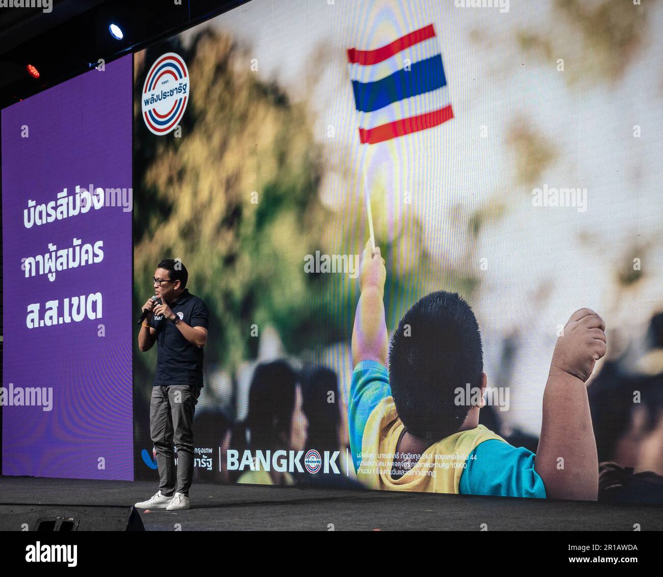 Bangkok, Thailand. 12th May, 2023. A representative of the Palang ...