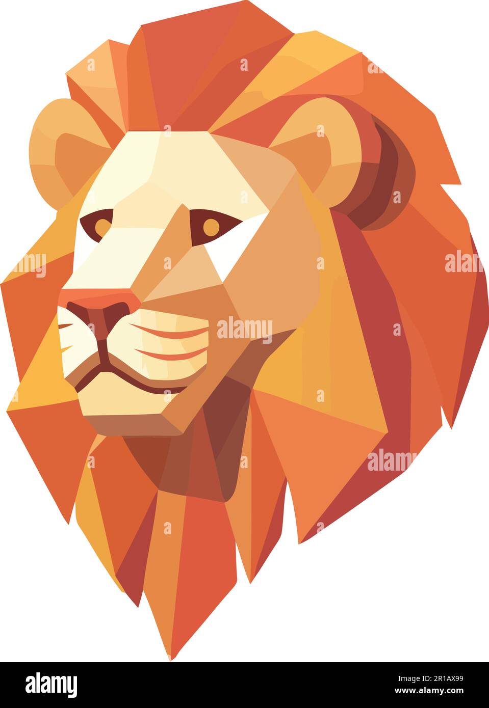 Abstract lion symbol in geometric shape design Stock Vector Image & Art ...