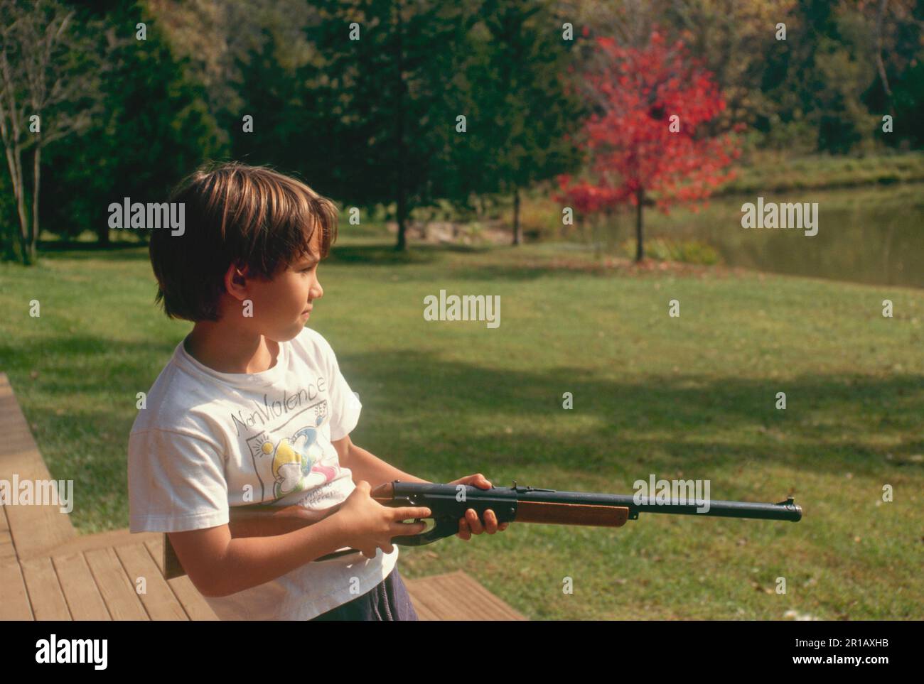 Boy rifle practice hi-res stock photography and images - Alamy