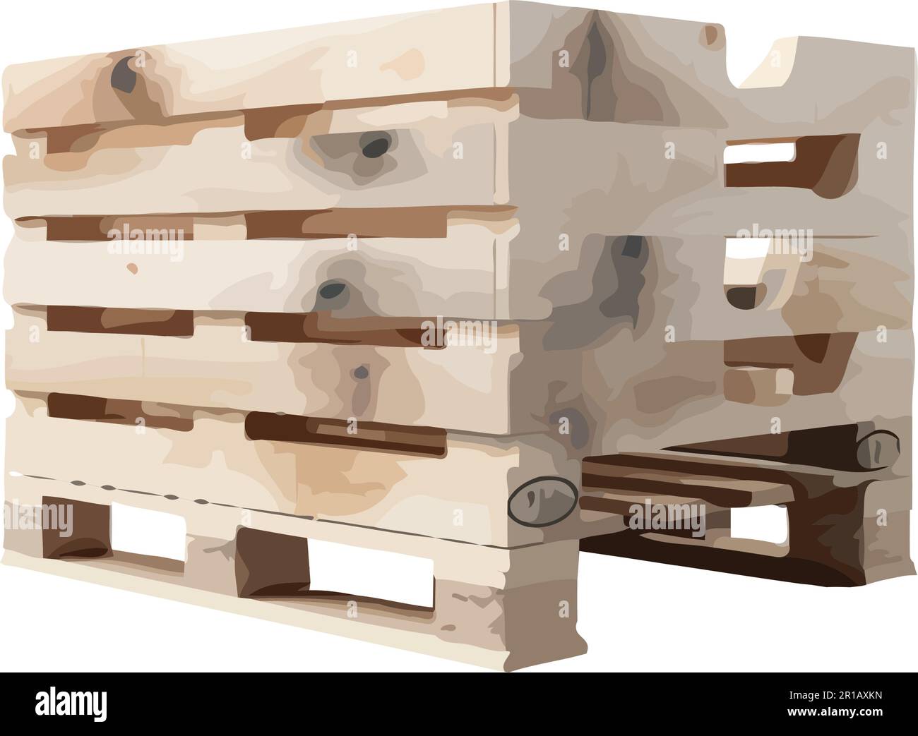 Stacked wooden pallet for cargo industry Stock Vector Image & Art - Alamy