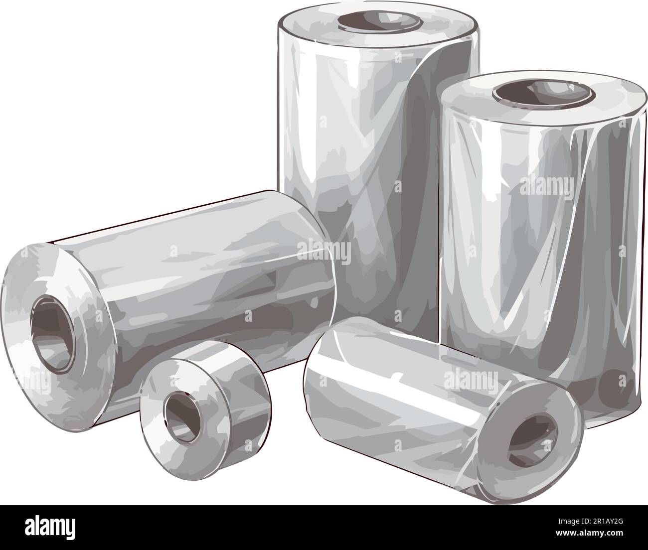 rolls of wrapping stretch film Stock Vector Image & Art - Alamy