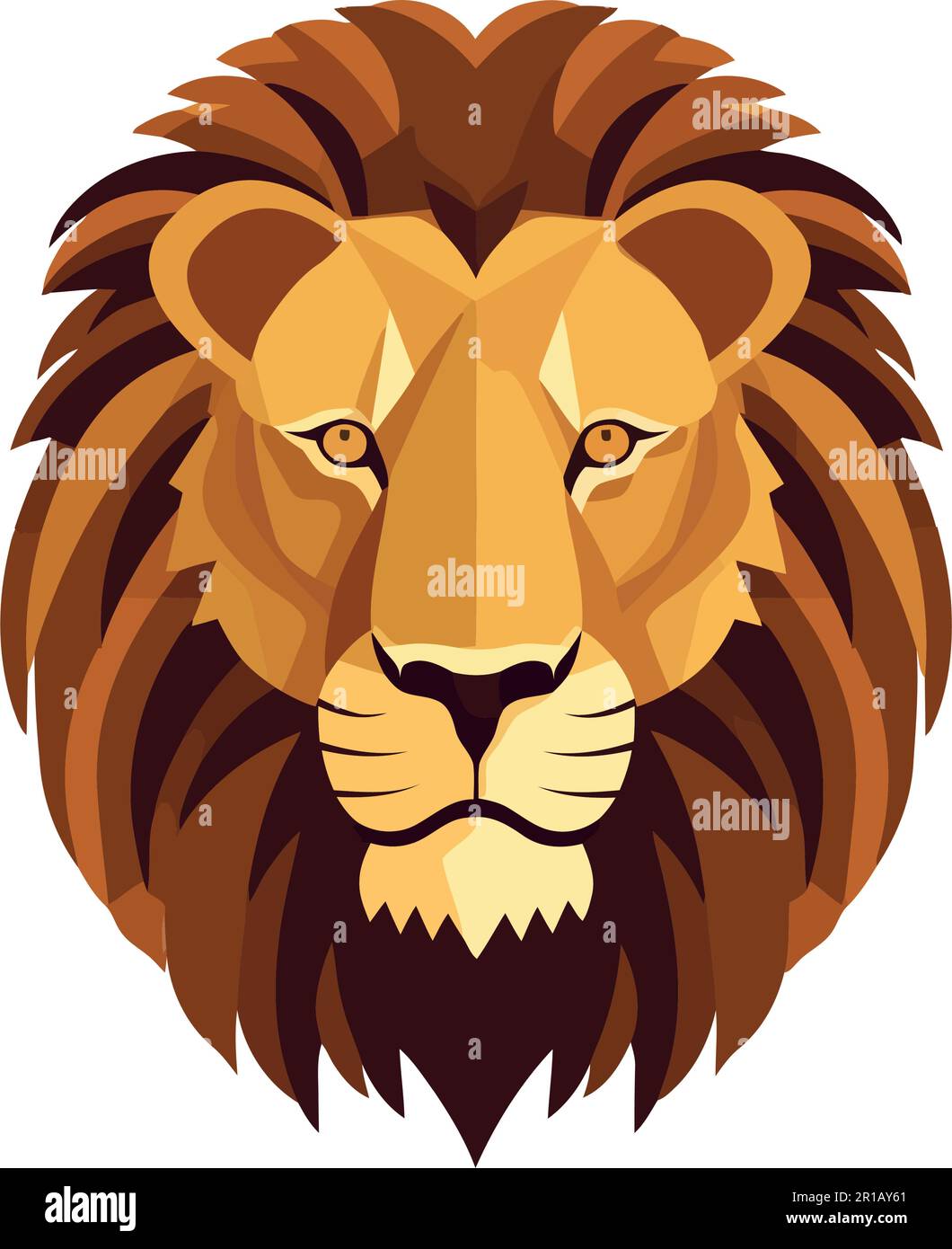 African Lion Face Clipart
