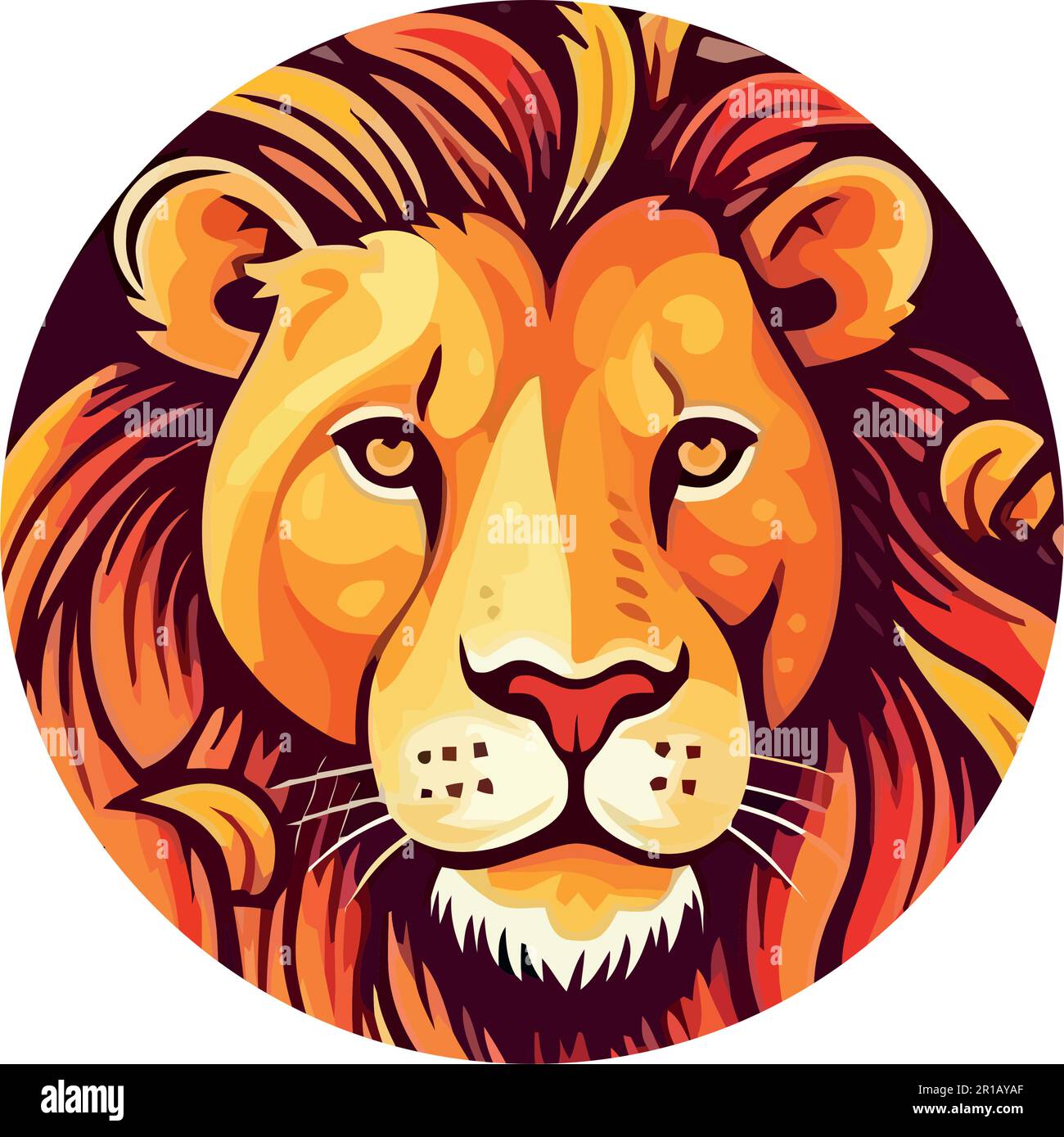 Wild Lion symbolize danger in Africa Stock Vector Image & Art - Alamy
