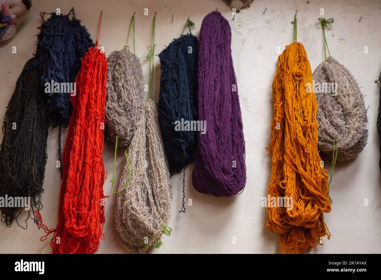 Peruvian Alpaca Yarn showing the types of ingredients to make it Stock ...
